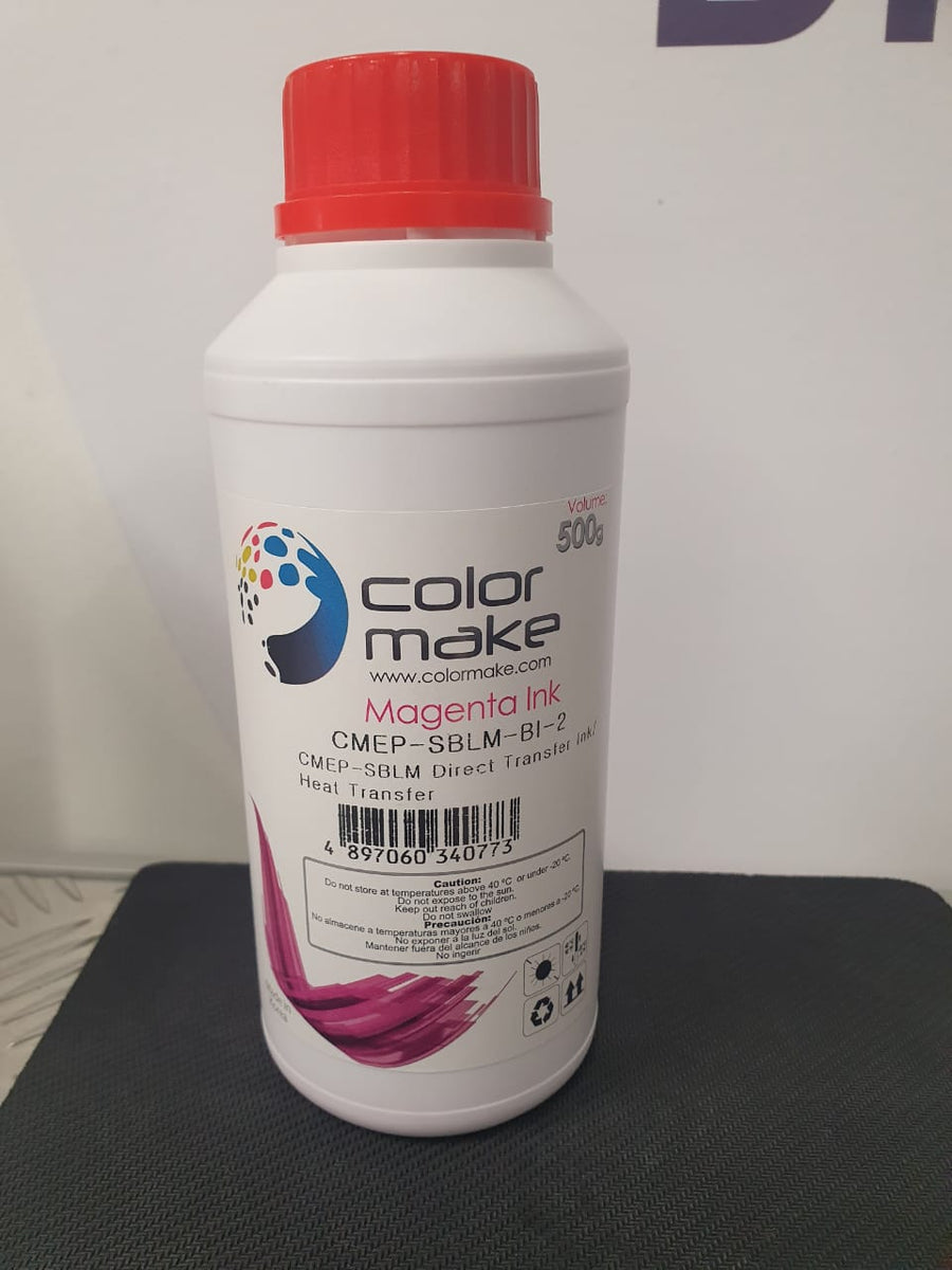 TINTA DE SUBLIMACION MEDIO LITRO - 500ML - COLOR MAGENTA HD – ColorMake ...