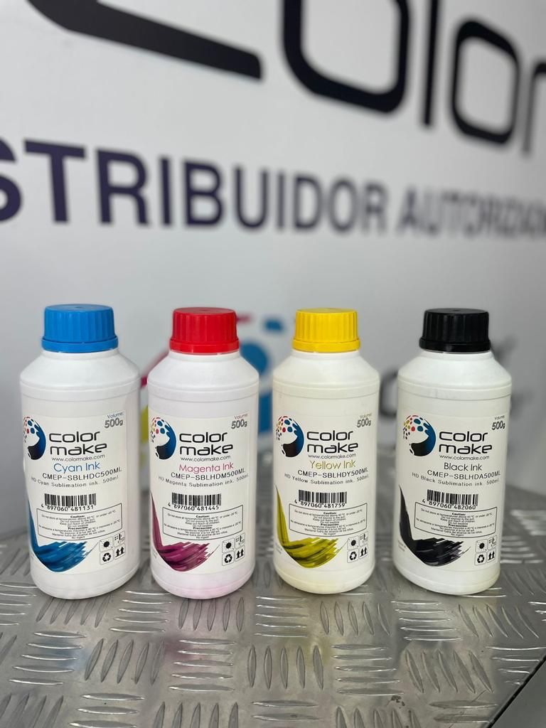 KIT (x 4 ) MEDIO LITRO - 500ml - TINTAS DE SUBLIMACION CMYK HD ...